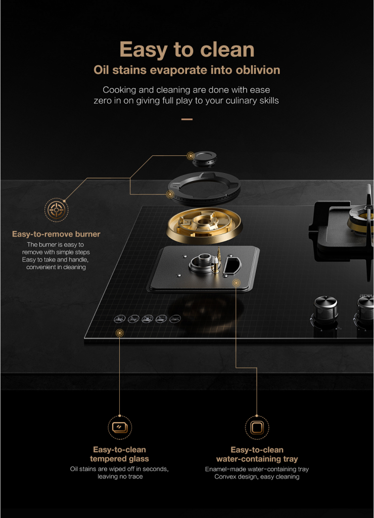 B322 Glass 3 Burner (600mm) - robam
