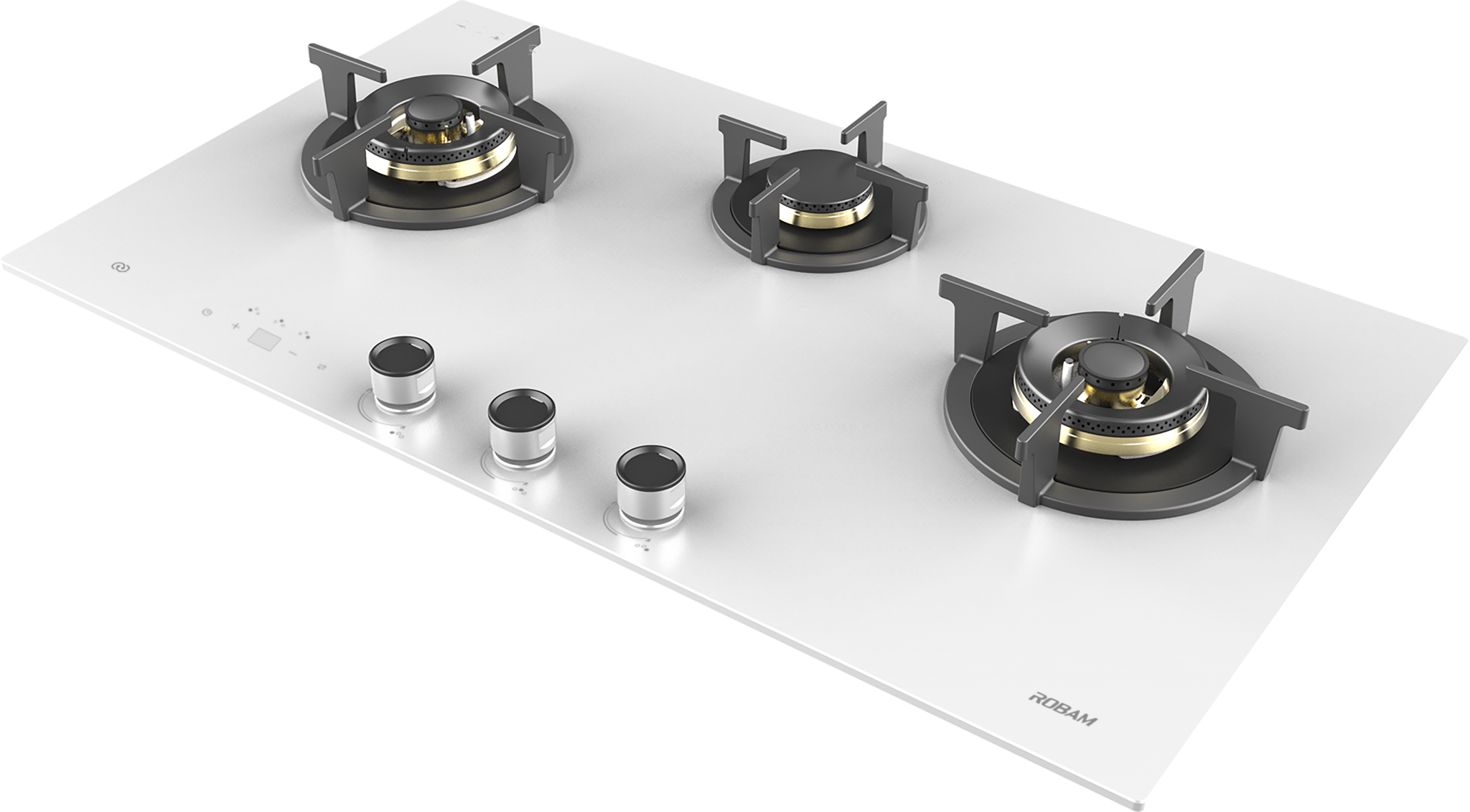 9B7H31W MAX Series Three-Burner Gas Cooktop(900mm) Glossy White - robam